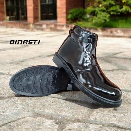 Promo Sepatu Pria PDH Pantofel Hitam Kilap Tali Mati untuk Kerja Dinas ...