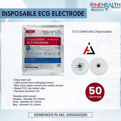 Promo Onehealth ECG Electrode Per Pack isi 50 Pcs / EKG Elektroda ...