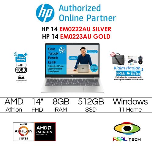 Promo HP 14-em0222AU/em0223AU Athlon 7120U 512GB SSD 8GB FHD Win11+OHS ...