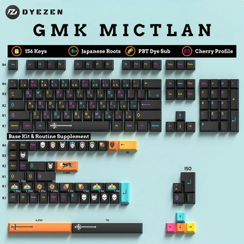 Jual GMK Mictlan Keycaps PBT Cherry Profile Keys 156 - Kab. Wonogiri ...