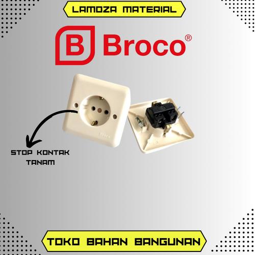 Jual Stop Kontak Tanam Inbow Broco 1 Lubang | Stop Kontak Broco 1 ...