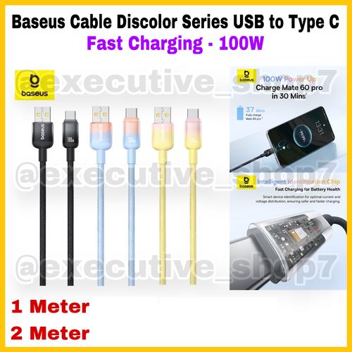 Jual Baseus Cable Discolor Series USB to Type C - Fast Charging - 100W ...