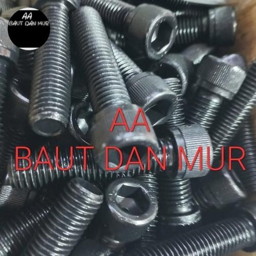 Jual Baut L Baja M5 x 25 Hitam / Baut L4 / Grade 12,9 / Baut L Baja ...