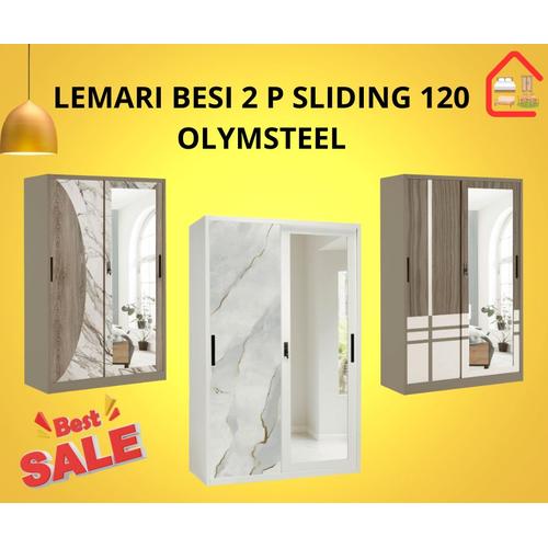 Jual LEMARI PAKAIAN BESI 2 PINTU JUMBO PINTU SLIDING OLYMSTEEL - LEMARI ...