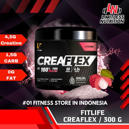 Jual CREAFLEX 100℅ Creatine 300 Gram by Fitlife Crea Flex Rasa Lychee ...