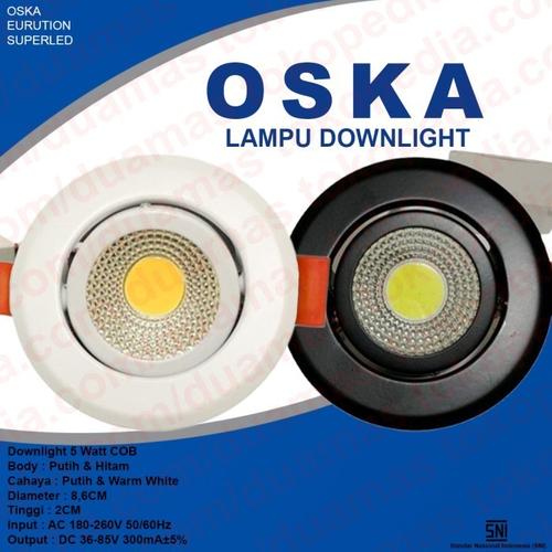 Jual OSKA Lampu Downlight Spotlight 5 Watt COB LED / Body Putih & Hitam ...