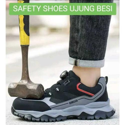 Promo Sepatu Safety Pria Ujung Besi Anti Slip Anti Tusuk Tahan Benturan ...