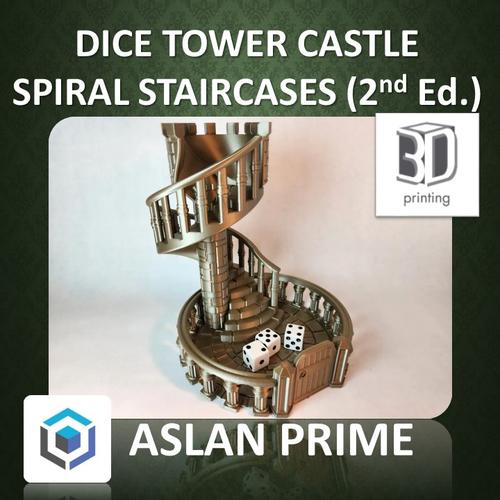 Jual DICE TOWER CASTLE SPIRAL STAIRCASES 3D Print 2nd Edition Dadu ...