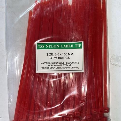 Jual Kabel Ties CV150 150mm x 3.6mm CV 150 Nylon Cable Tie (15cm) Merah ...