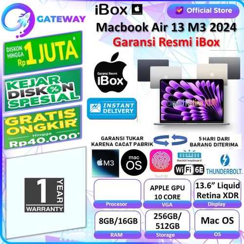 Promo IBOX Apple MacBook Air 13 M3 2024 512GB 256GB RAM 16GB 8GB ...