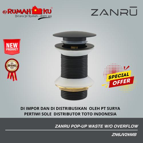 Promo Afur Wastafel ZANRU ZN6JV2#MB Matte Black Pop Up Waste Without ...