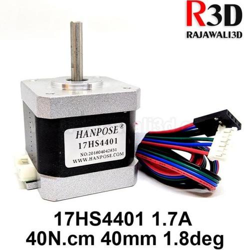 Jual Nema 17 Stepper Motor 17HS4401 1.7 A 40N.cm 40mm 1.8deg with Plug+kbl - Kota Surabaya ...