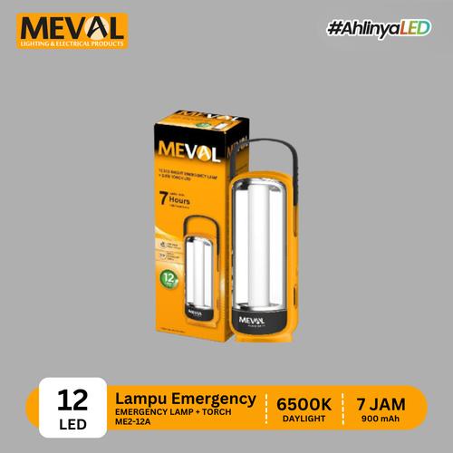Promo Meval 12 LED Bright Emergency + 0.5W Senter LED - Putih - Kota ...