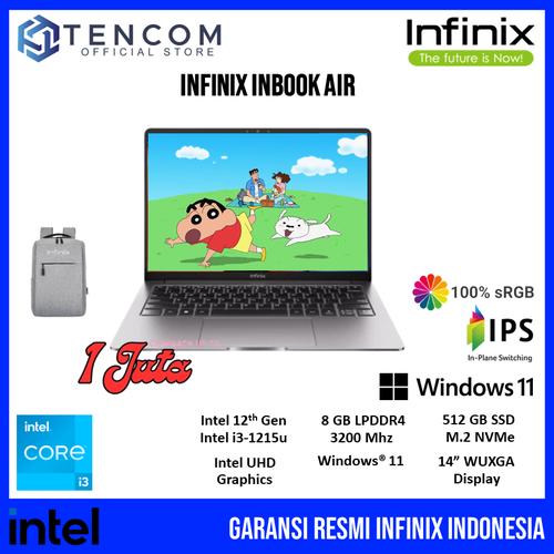 Promo INFINIX INBOOK AIR INTEL I3-1215U 8GB 512GB WINDOWS 11 14.0 WUXGA ...