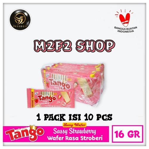 Jual Tango Wafer Sassy Strawberry | Krim Stroberi Sachet - 16 gr (Harga ...