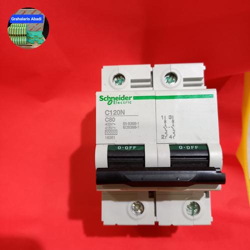 Jual MCB 2pole 80A 10KA schneider C120N edisi lama - Jakarta Barat - Grahalaris Abadi | Tokopedia