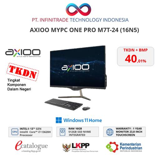 Jual TKDN AXIOO MYPC ONE PRO M7T-24 (16N5) i7-13620H 16GB 512GB NVME INTEL WINDOWS 11 23.8 INCH ...