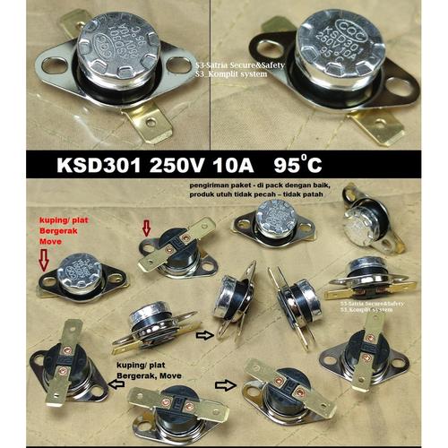 Jual thermostat 95C CQC KSD301 250V 10A termostat 95c Bimetal M Jar Magic com jer magiccom ...