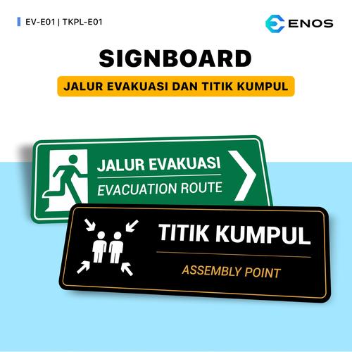 Jual Akrilik Signboard Jalur Evakuasi Signage Titik Kumpul Papan Penanda Outdoor Awet Tahan Air ...