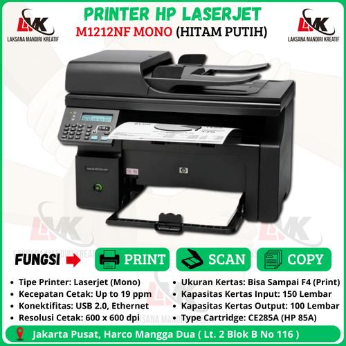 Jual Printer HP LaserJet M1212nf Mesin Fotokopi Mini Multifungsi Print ...