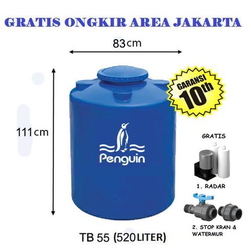 Jual TANGKI AIR/ WATER TANK/ TOREN MERK PENGUIN 520 LITER - Biru ...