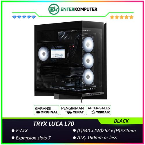Promo Casing TRYX LUCA L70 BLACK Mid-tower E-ATX PC Case Cicil 0% 3x ...