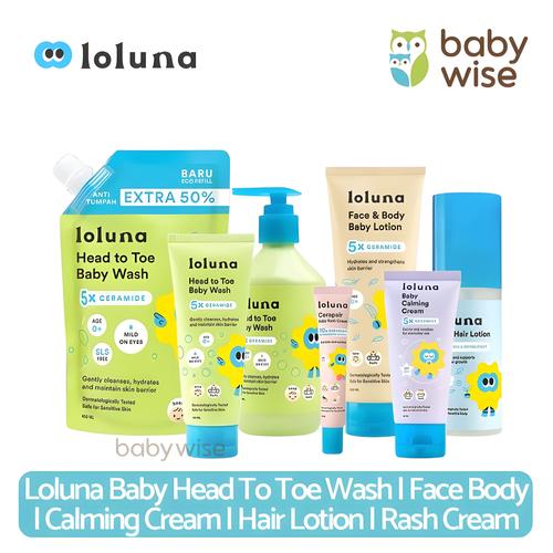 Jual Loluna Baby Head To Toe Wash | Loluna Face and Body Lotion ...