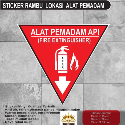 Jual Stiker Vinyl Rambu Segitiga APAR / Rambu APAR / Rambu Segi Tiga ...