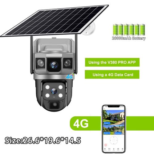 Jual V380 Pro 4K CCTV Kamera 4G WIFI Solar Panel Surya Tenaga Matahari ...