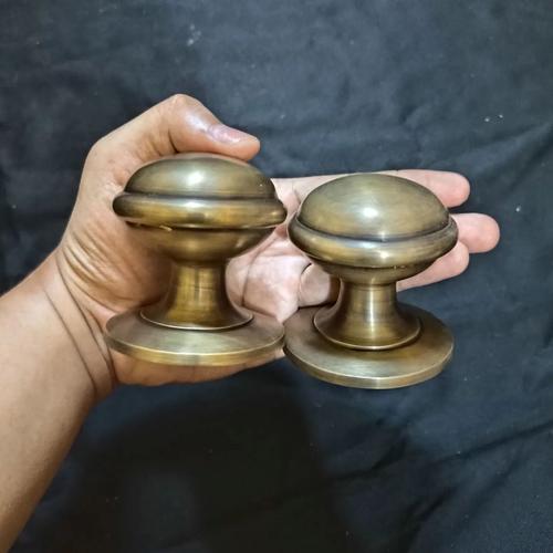 Jual Knop Pintu Kenop Pintu Knob Pintu Rumah Kuningan Antik Bulat Polos ...