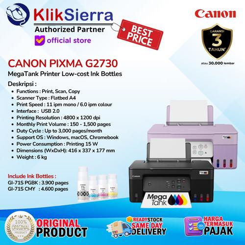 Jual Printer Canon PIXMA G2730 Ink Tank AIO Print Scan Copy - Hitam ...