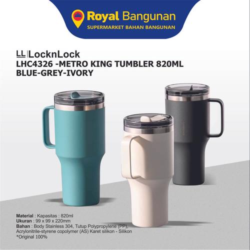Jual LocknLock LHC4326BLU-METRO KING TUMBLER 820ML-BLUE-GREY-WHITE - BLUE - Kab. Tangerang ...