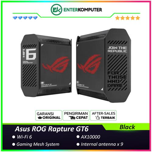 Promo Asus ROG Rapture GT6 AX10000 Tri-Band WiFi 6 Gaming Mesh System ...