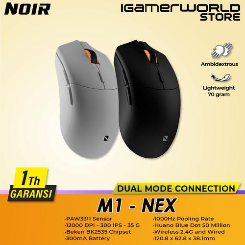Promo Noir M1 Nex Ambidextrous Dual Mode Wireless Gaming Mouse - BLACK ...