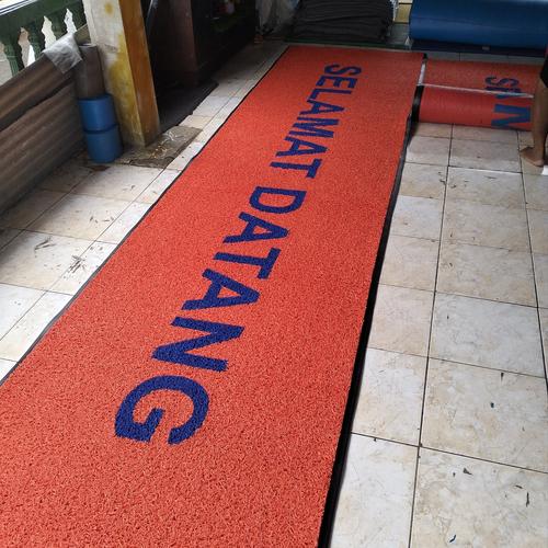 Jual karpet mie PVC HEAVY DUTY tebal 18mm texture kuat dan ulet custom SELAMAT DATANG ukuran 120 ...