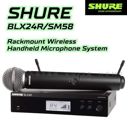 Promo SHURE BLX24R/SM58 Rackmount Wireless Handheld Microphone System - Jakarta Barat - Master ...