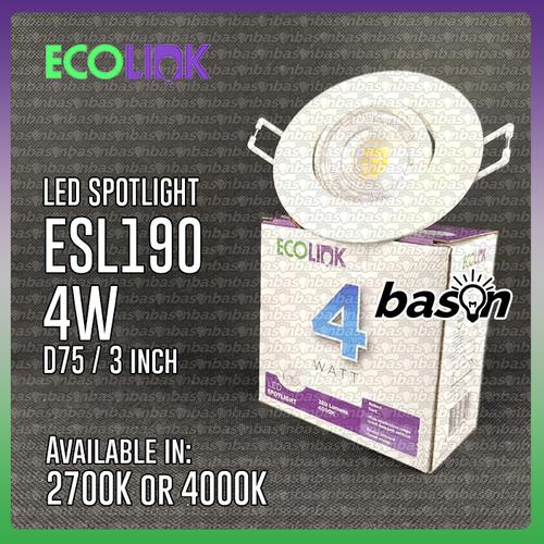 Promo ECOLINK ESL190 4W - Lampu Sorot LED Spotlight 220V - Kuning 2700K ...
