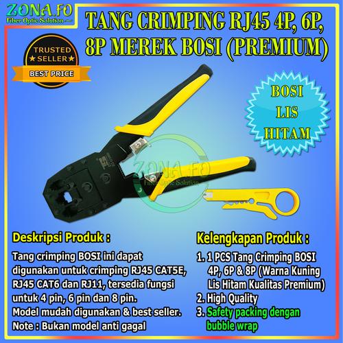 Promo Tang Crimping Tool LAN Network Cable 4P 6P 8P RJ45 BOSI / Tang ...