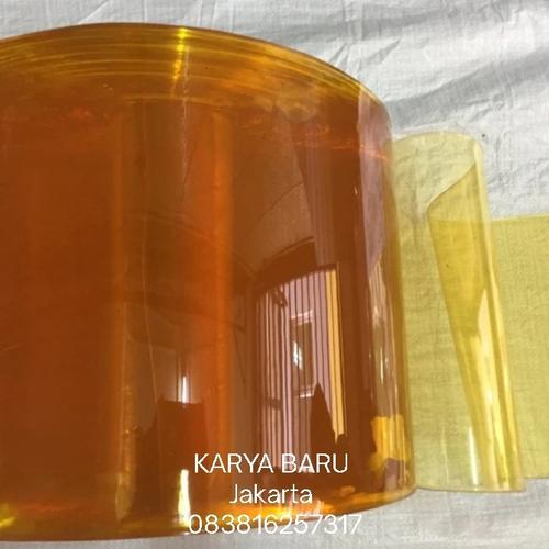 Jual tirai pvc curtain orange ukuran 2mmx20cm per meter - Jakarta Barat ...