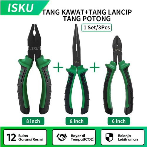Promo ISKU Tang Set 3 Pcs Tang Kombinasi Dan Tang Lancip Dan Tang ...