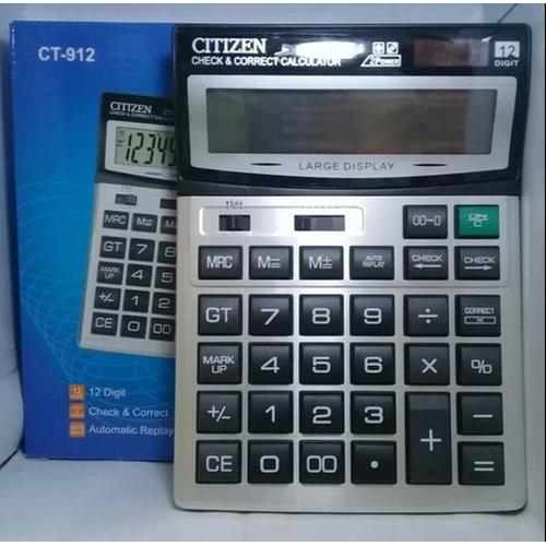 Jual KALKULATOR CITIZEN CT-912 BESAR JUMBO BIG SIZE ANGKA KOMPUTER 12 ...