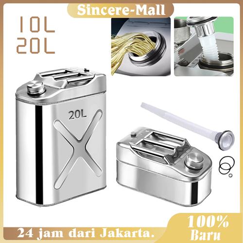Jual Jerigen Besi 10L 20L Jerigen Army 304 Stainless Steel Tangki ...