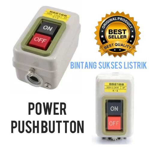 Jual PREMIUM Control Power Push Button ON OFF TBSN-315 15A/2.2kw Pus Buton ON-OFF TBSN-330 30A/3 ...