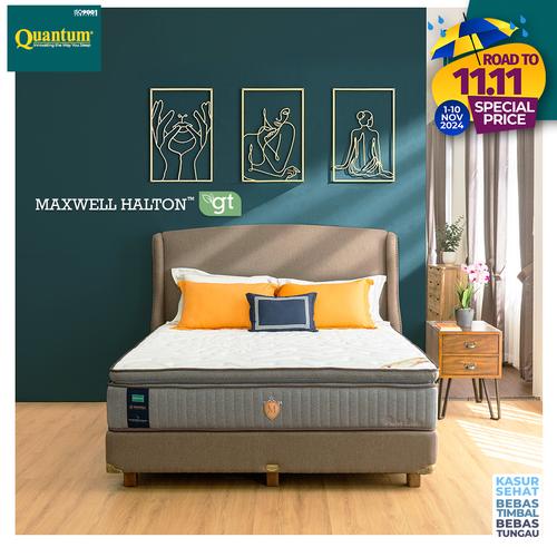 Promo Quantum Springbed Maxwell Halton Greentea Latex - Full Set, 100 x 200 Cicil 0% 3x - Kab ...