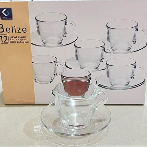 Jual satu set cangkir teh kaca s kimglass belize isi 12pcs - Belize isi ...