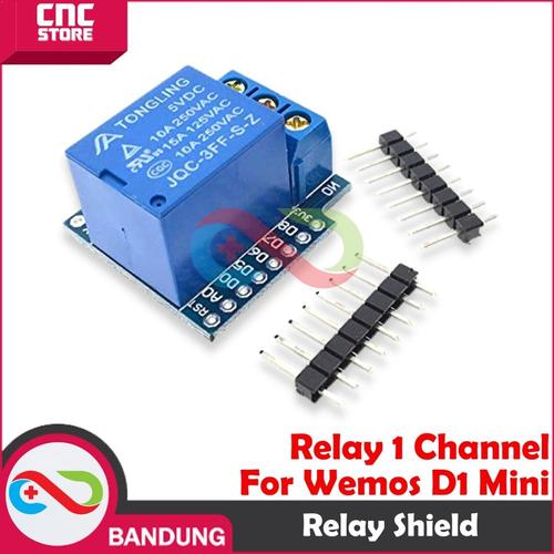 Jual SHIELD RELAY SHIELD 1 CHANNEL 5V FOR WEMOS D1 MINI PRO ESP8266 ...