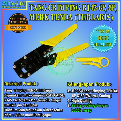 Promo Tang Crimping Tool LAN Network Cable 6P 8P RJ45 TENDA / Tang ...