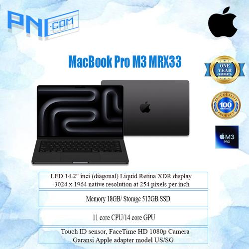 Jual Macbook Pro MRX33 M3 14,2" inch 18GB 512GB SSD 11 core CPU 14 core ...