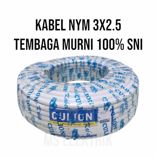 Jual CULION Kabel Listrik NYM / Lidi Full Tembaga 3X2.5 Panjang 50 Yard ...