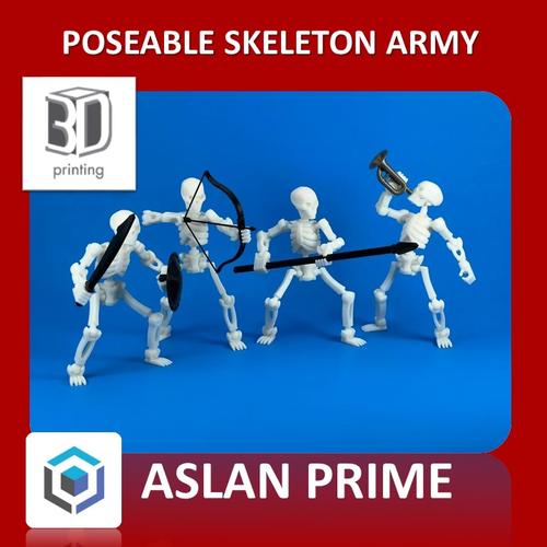 Jual POSEABLE SKELETON ARMY ARTICULATED ACTION FIGURE 3D Print Model ...